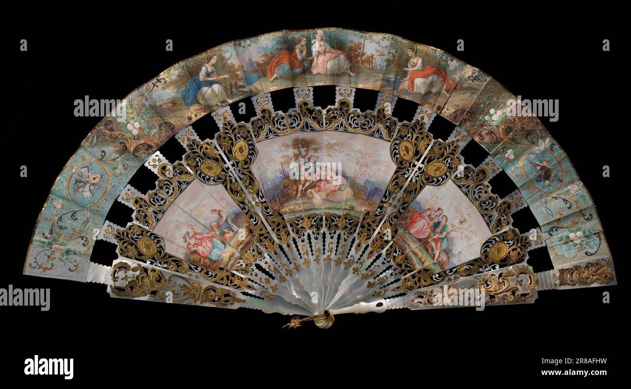 French Fan (Memories of the Cabriolet) 1850-1860 by Unidentified ...