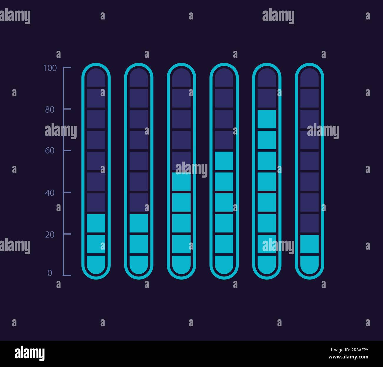 Fragmented capacity infographic chart design template for dark theme ... Fragmented capacity infographic chart design template for dark theme ...