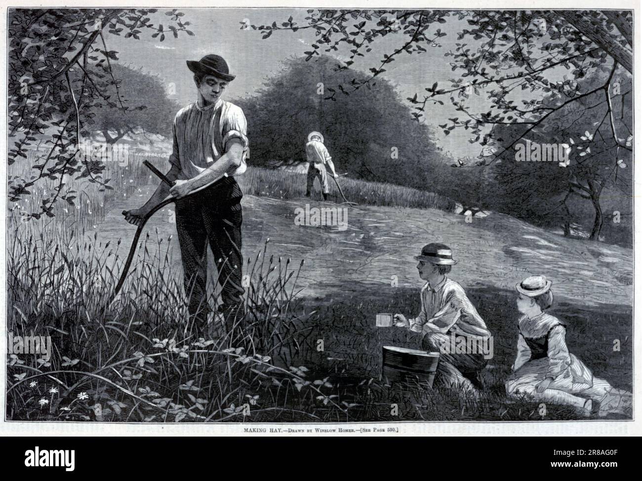 Making Hay, from Harper's Weekly, July 6, 1872 1872 by Winslow Homer ...