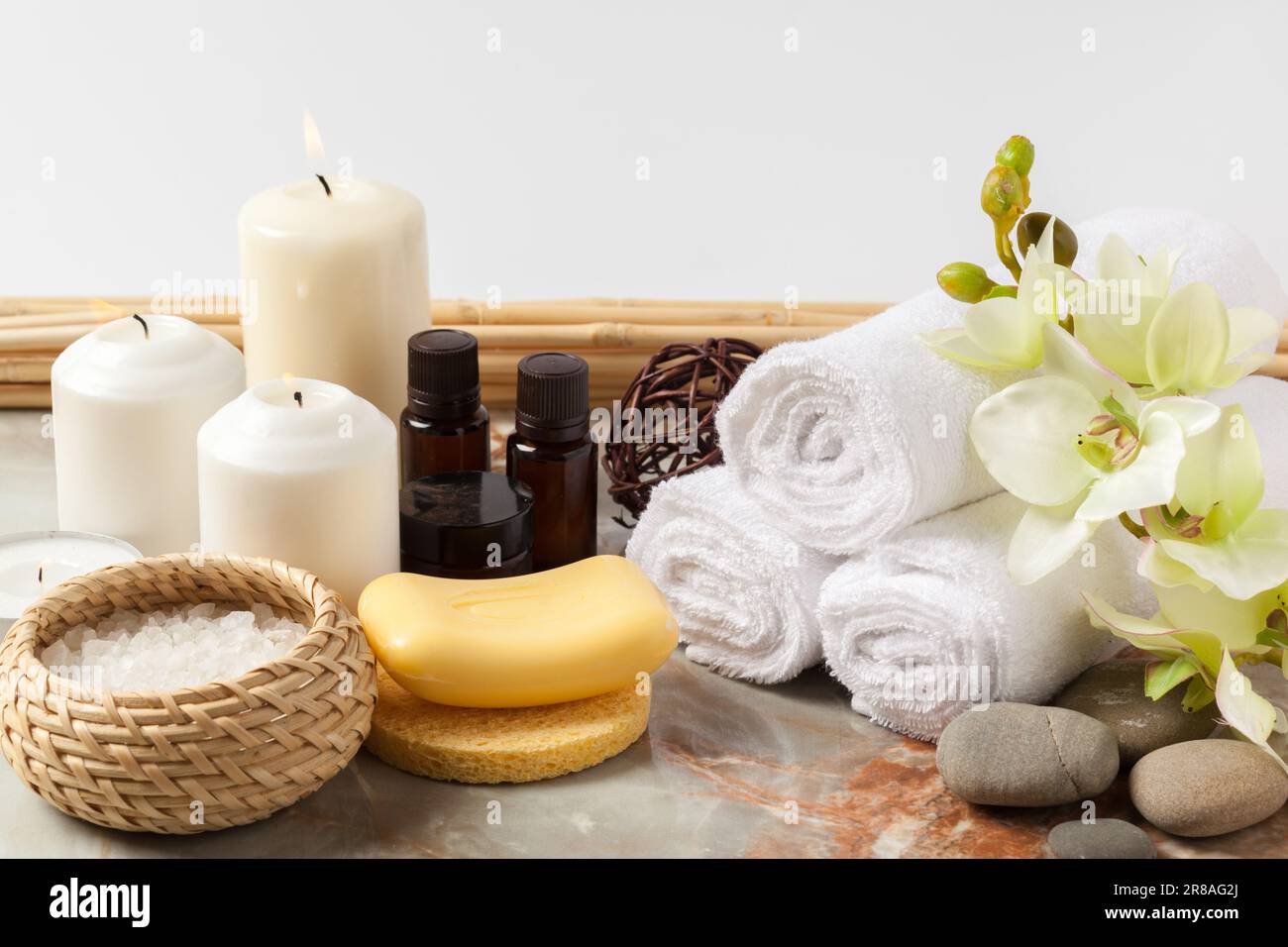 Spa products, spa concept Stock Photo - Alamy