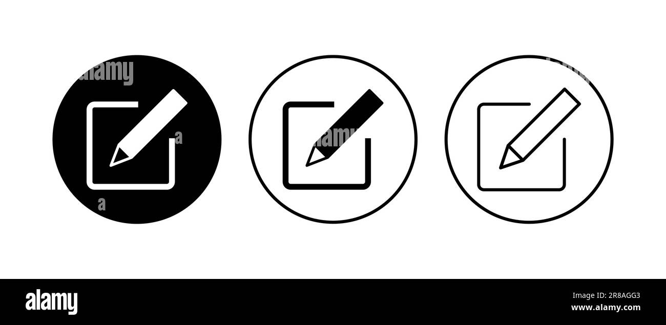 Edit icon set. edit document icon. edit text icon. pencil. sign up ...