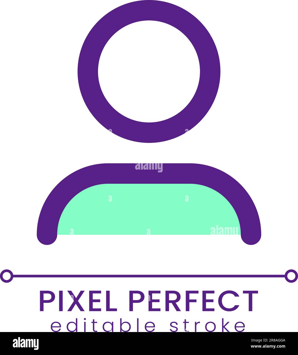 Account avatar pixel perfect RGB color ui icon Stock Vector Image & Art ...