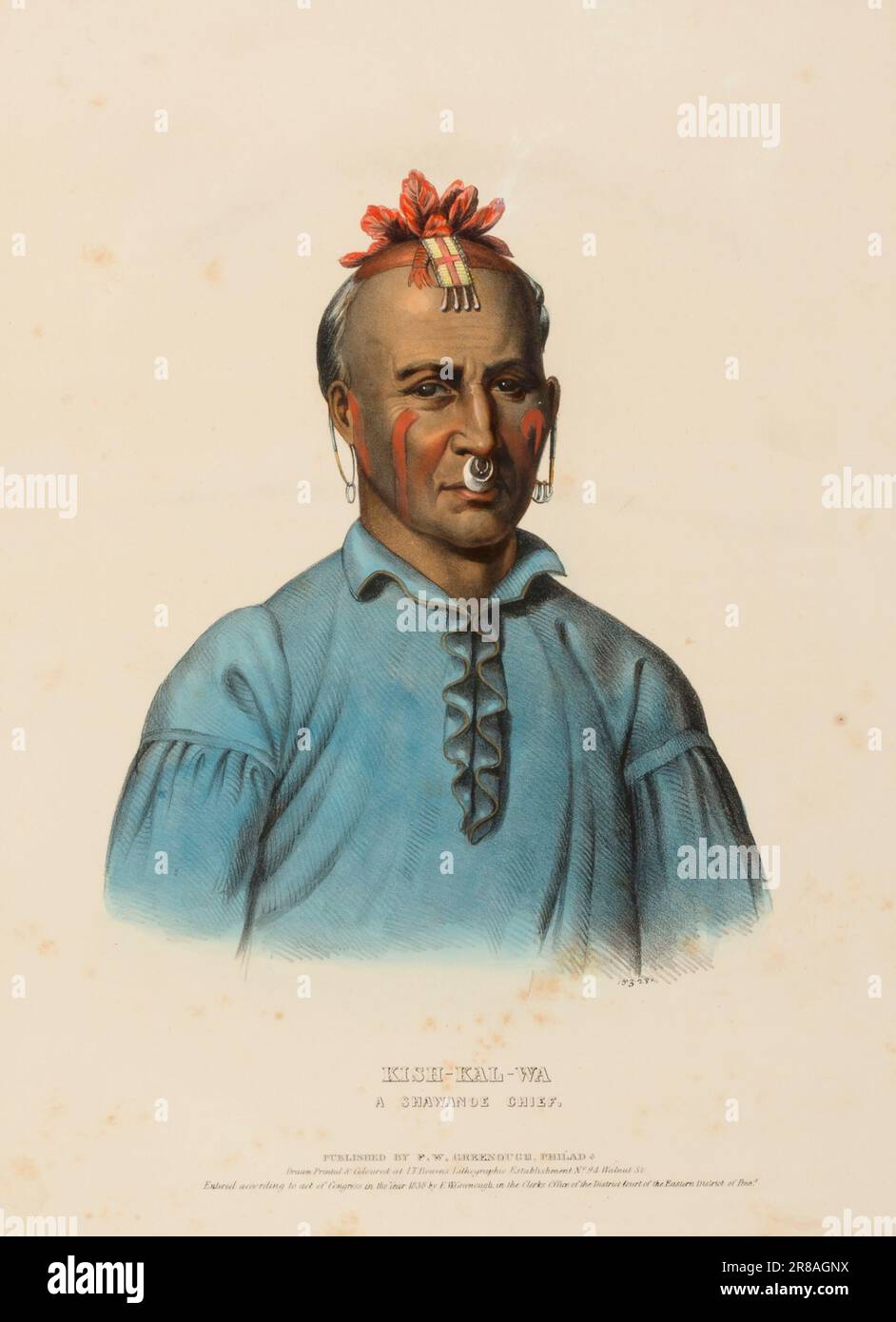 KISH-KAL-WA. A SHAWANOE CHIEF., from History of the Indian Tribes of ...