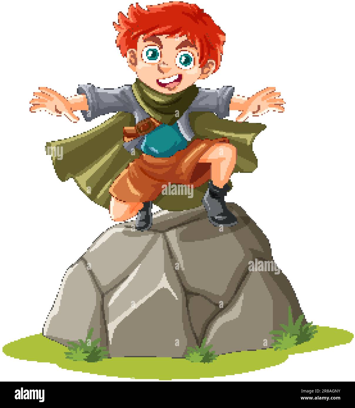 Game adventure fantasy cartoon character illustration Stock Vector ...