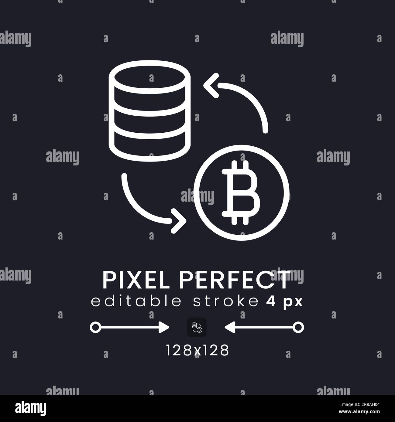 Tokenization white linear desktop icon on black Stock Vector Image ...