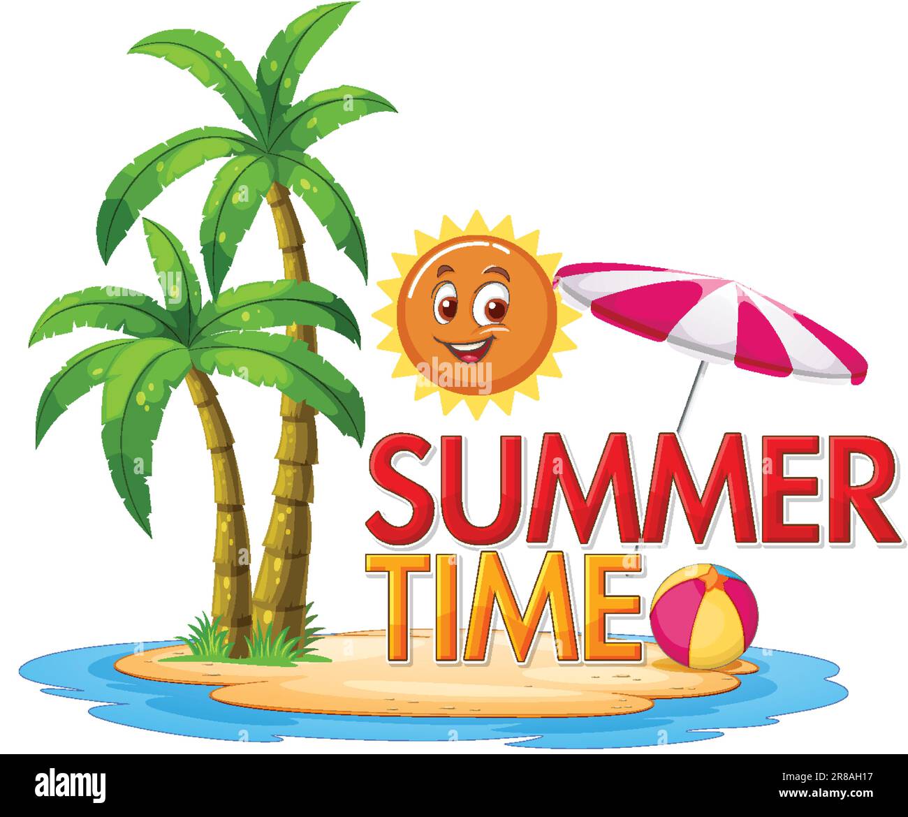 Summer time logo template illustration Stock Vector Image & Art - Alamy