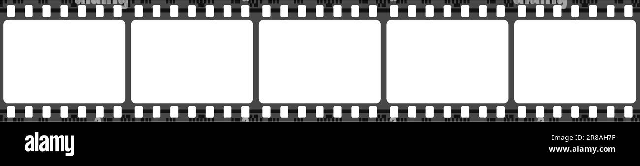 3d realistic vector icon. Film tape strip with white square. Isolated ...