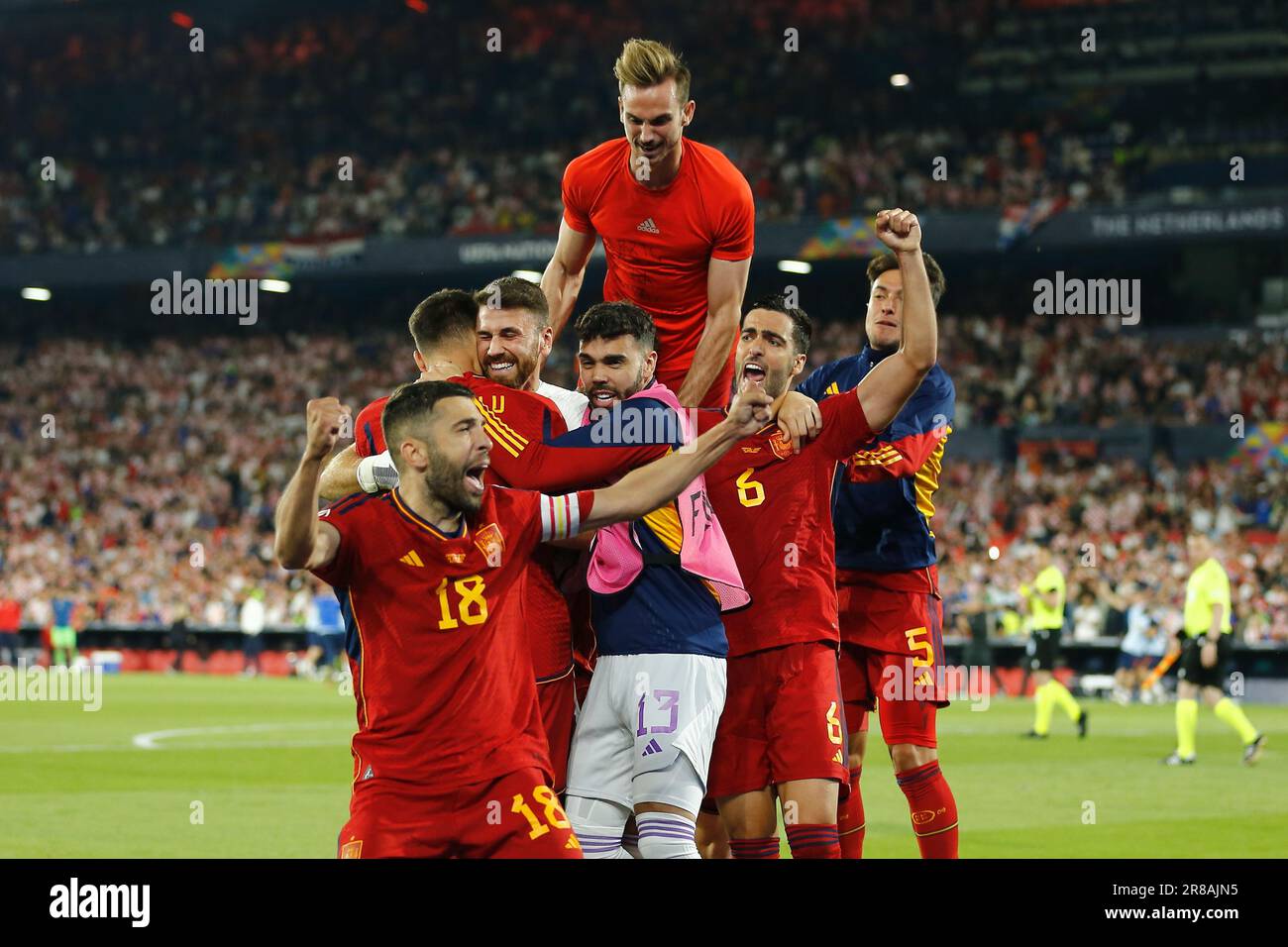 Rotterdam, Netherlands. 18th June, 2023. Spain team group (ESP ...