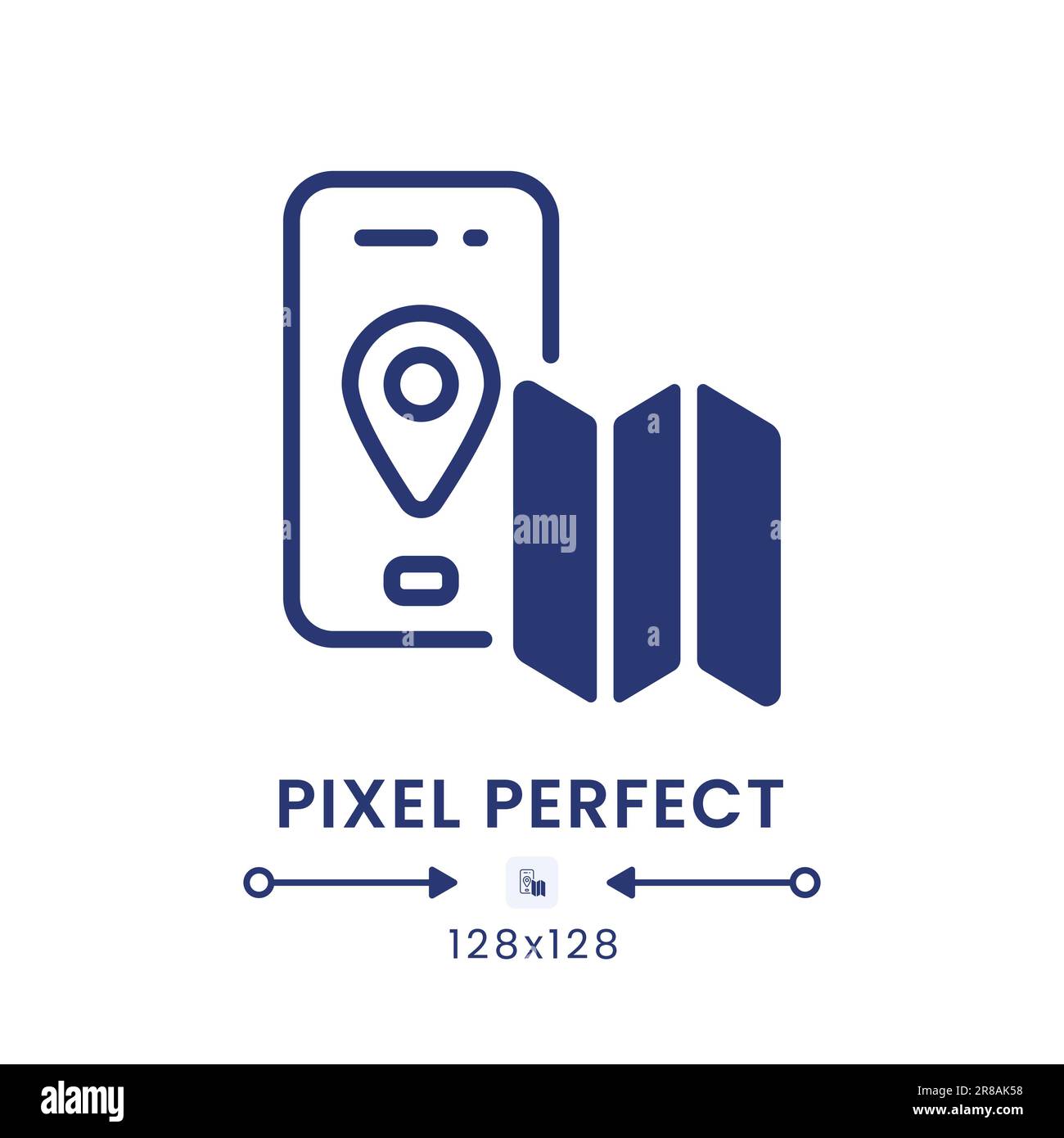 Navigation app black solid desktop icon Stock Vector Image & Art - Alamy