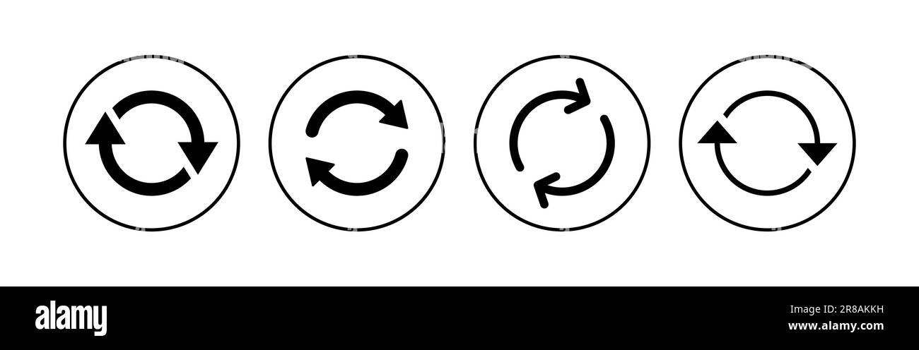 Refresh icon set. Reload icon vector. Update icon Stock Vector Image & Art - Alamy