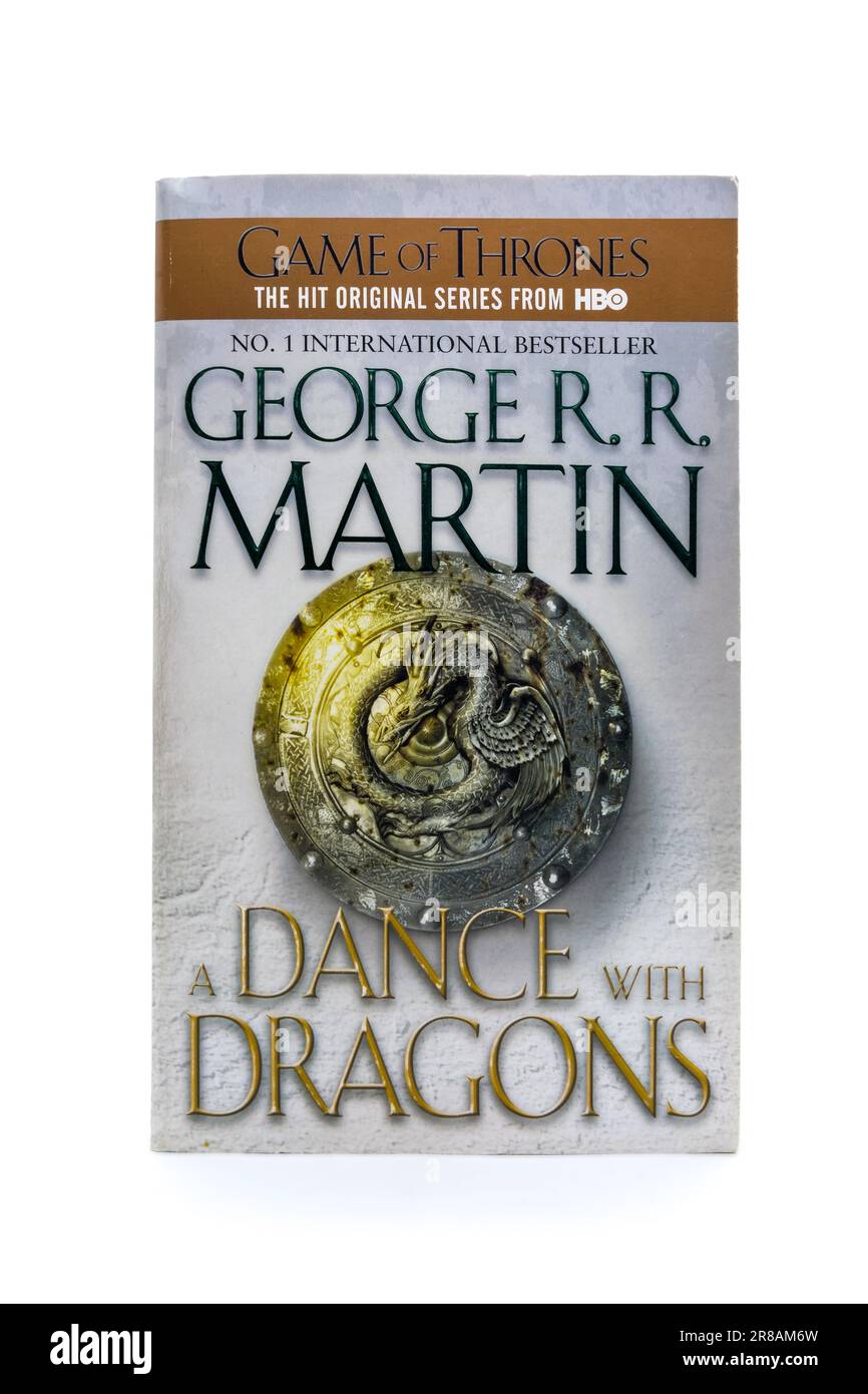 A Dance with Dragons by George R. R. Martin isolated on white ...