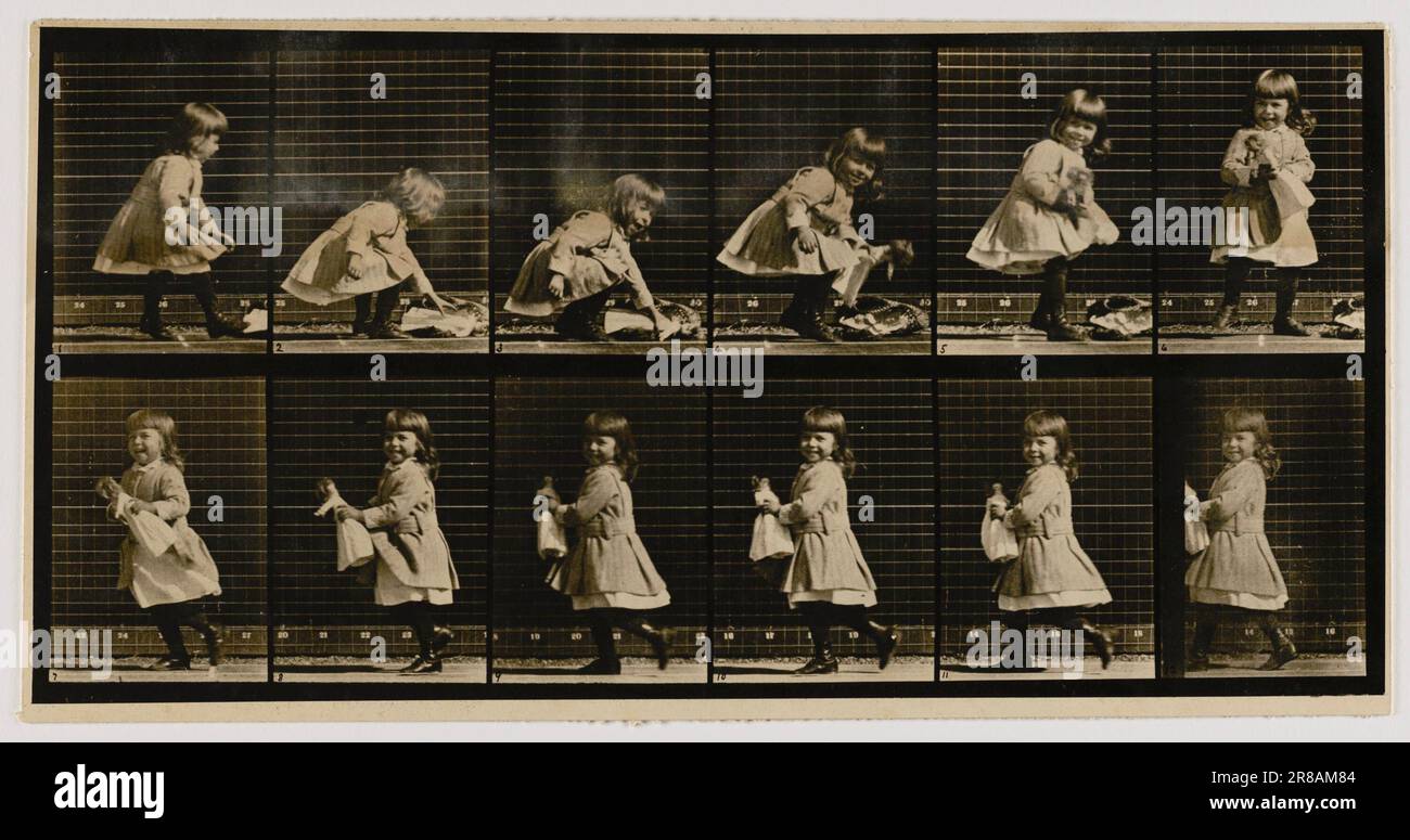 Child Lifting a Doll, Turning and Walking Off, from the book Animal ...