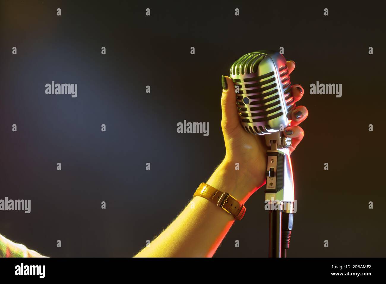 audio microphone retro style Stock Photo - Alamy