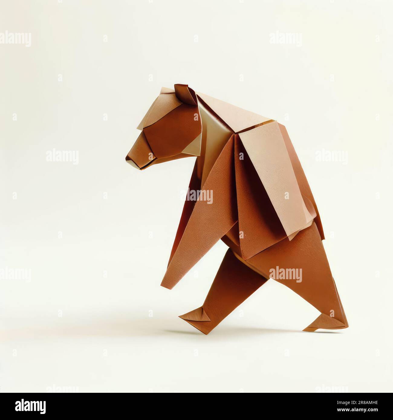 Captivating Origami: Walking Bear Paper Art Stock Photo - Alamy