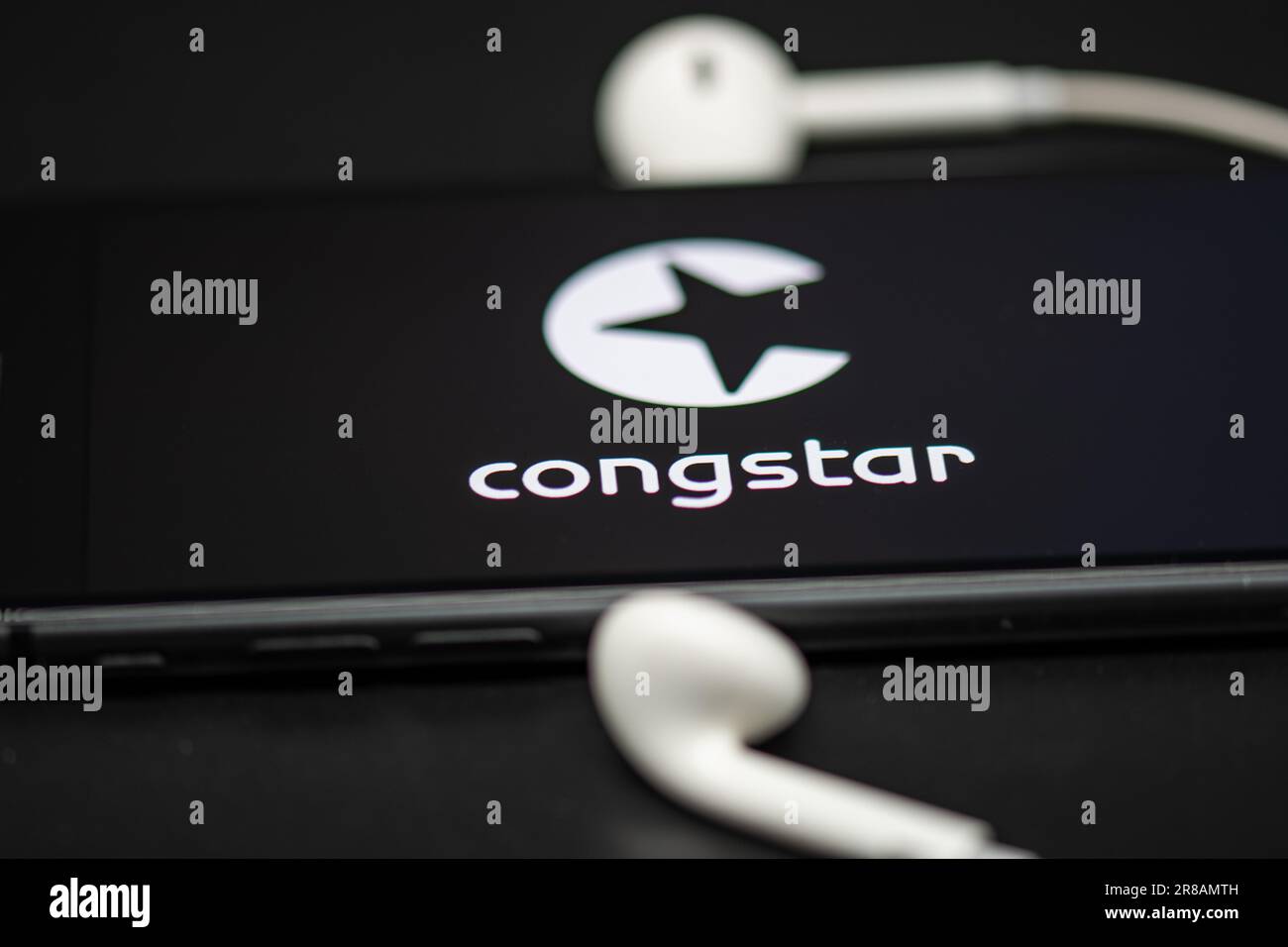 Rheinbach, Germany 20 June 2023, The brand logo of the mobile operator "Congstar" on the display ...