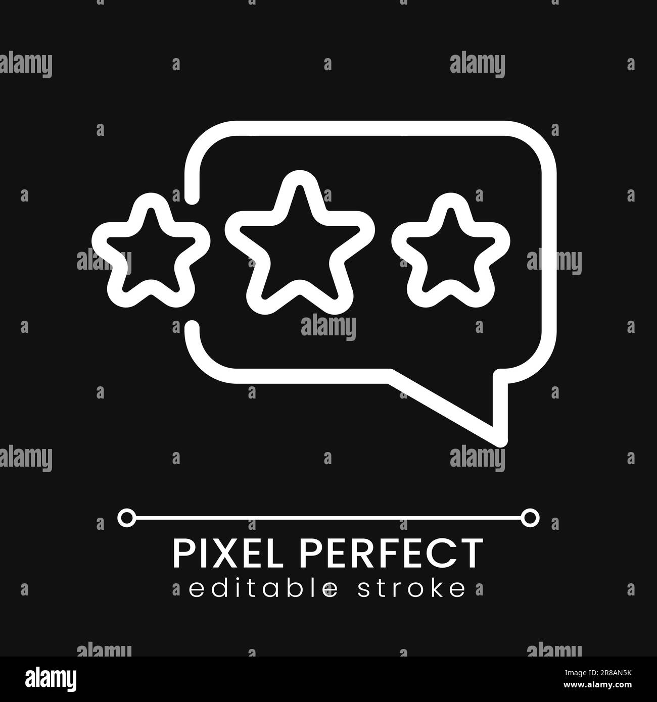 Customer feedback pixel perfect white linear icon for dark theme Stock ... Customer feedback pixel perfect white linear icon for dark theme Stock ...