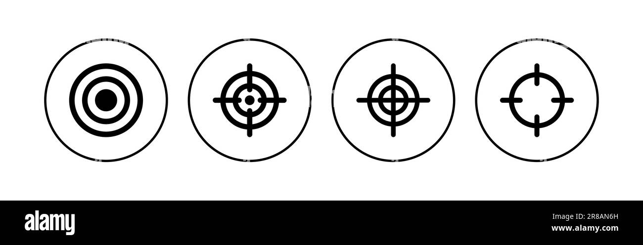 Target icon set. goal icon vector. target marketing icon vector Stock ...