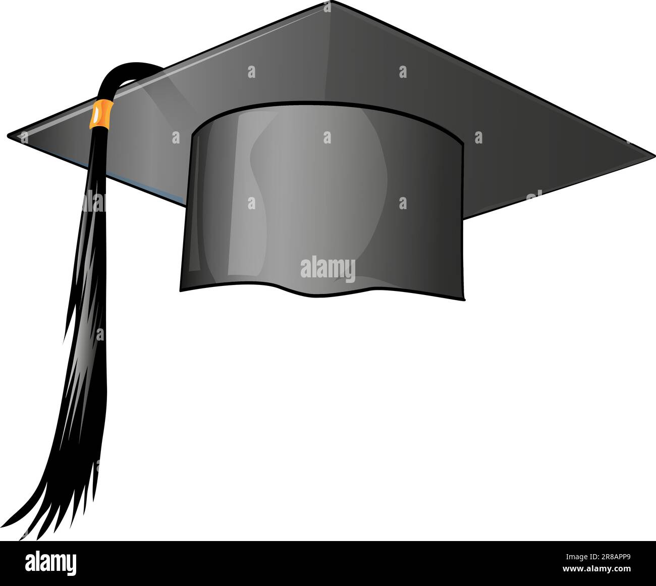 Graduation university or college black cap realistic vector ...