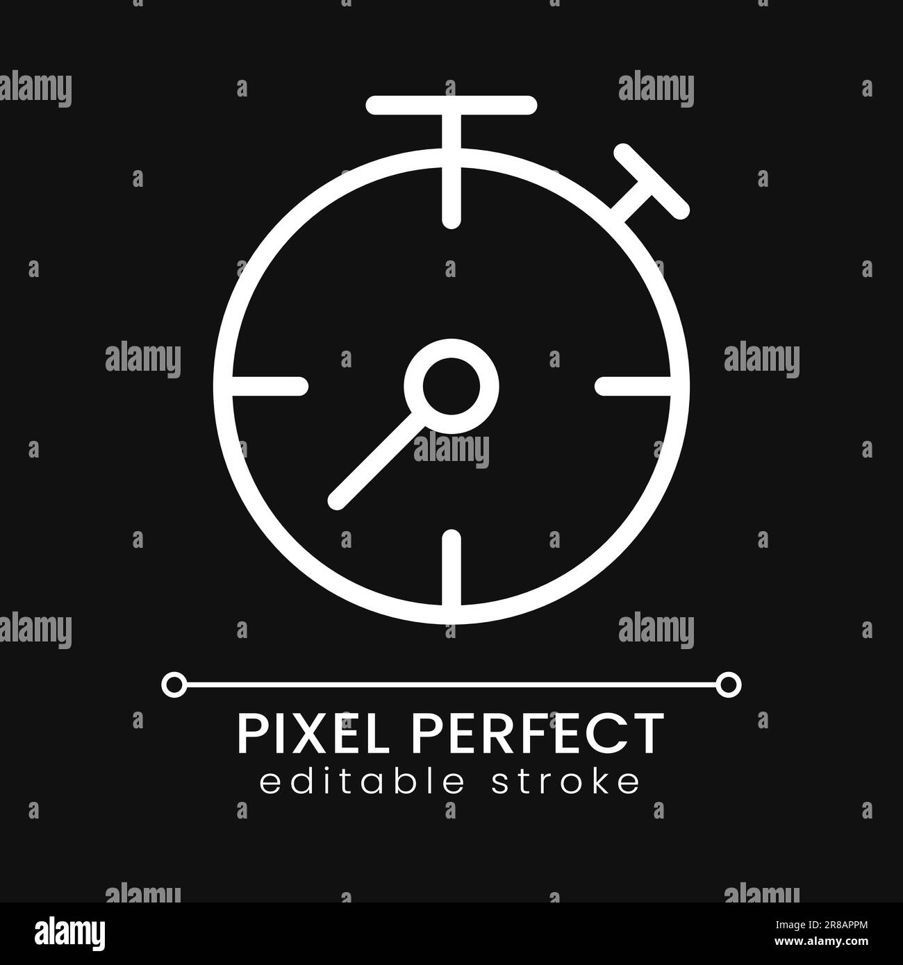 Stopwatch pixel perfect white linear icon for dark theme Stock Vector ... Stopwatch pixel perfect white linear icon for dark theme Stock Vector ...