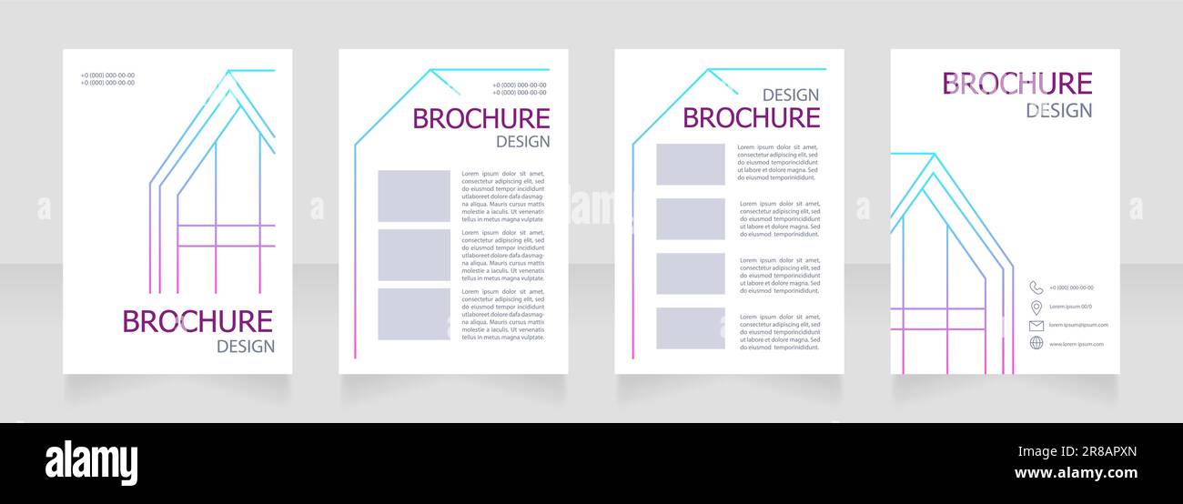 Architecture course for students blank brochure design Stock Vector ...
