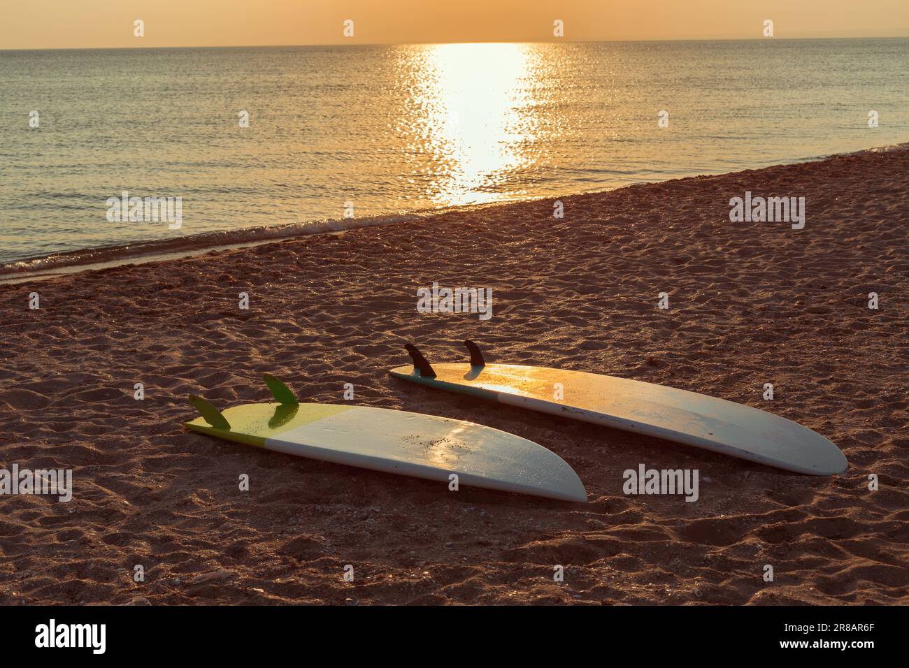 Surfboards on the beach Stock Photo - Alamy