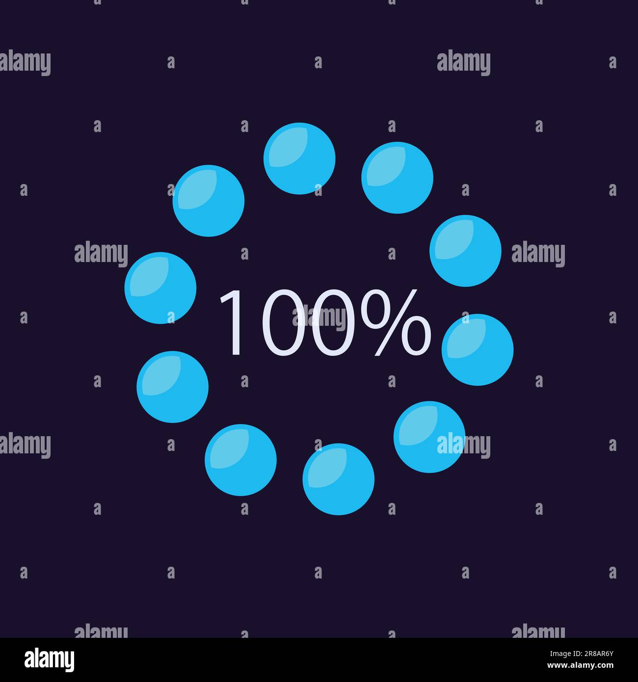 Percentage dot infographic chart design template for dark theme Stock ...