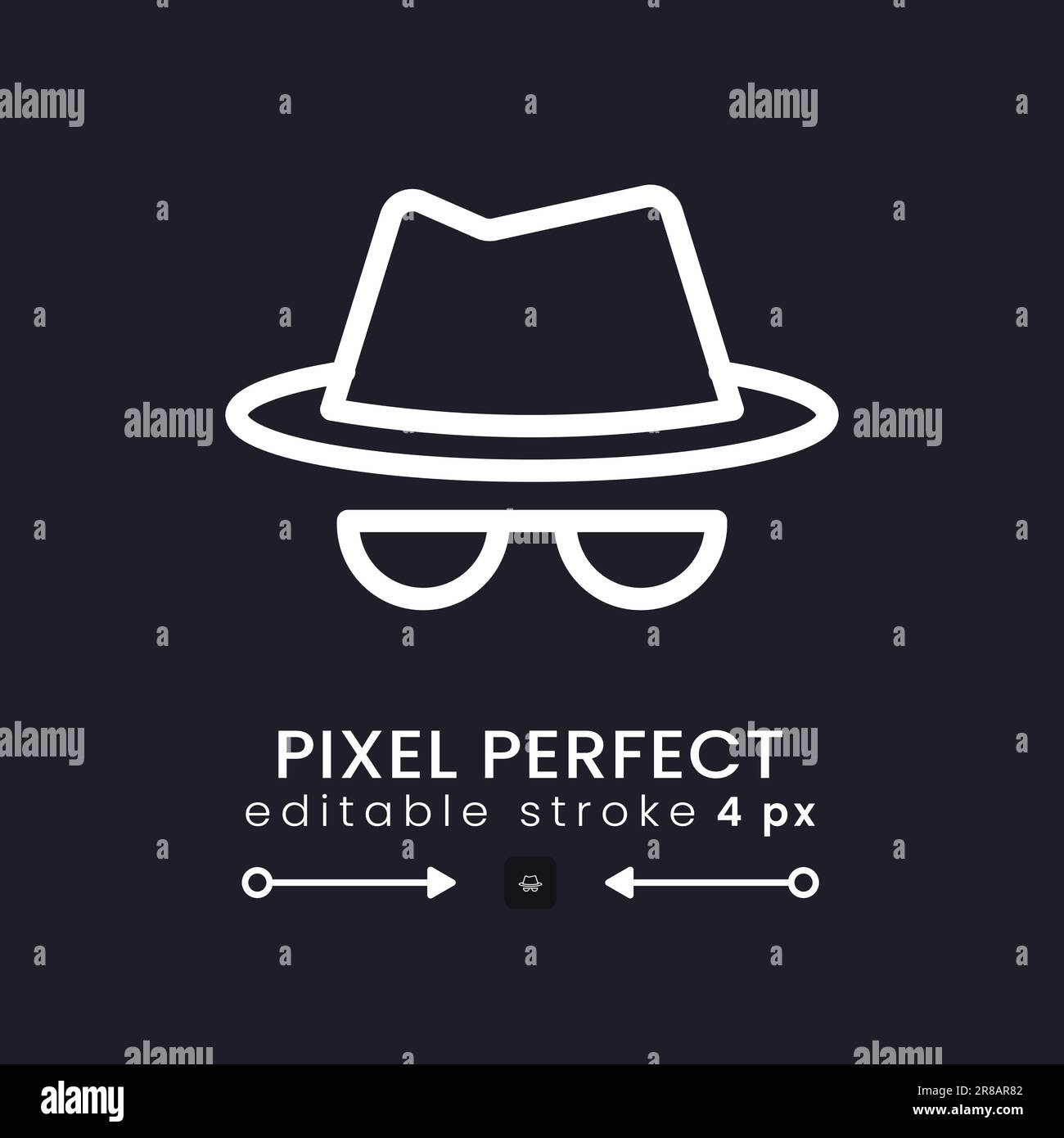 Incognito white linear desktop icon on black Stock Vector Image & Art ... Incognito white linear desktop icon on black Stock Vector Image & Art ...