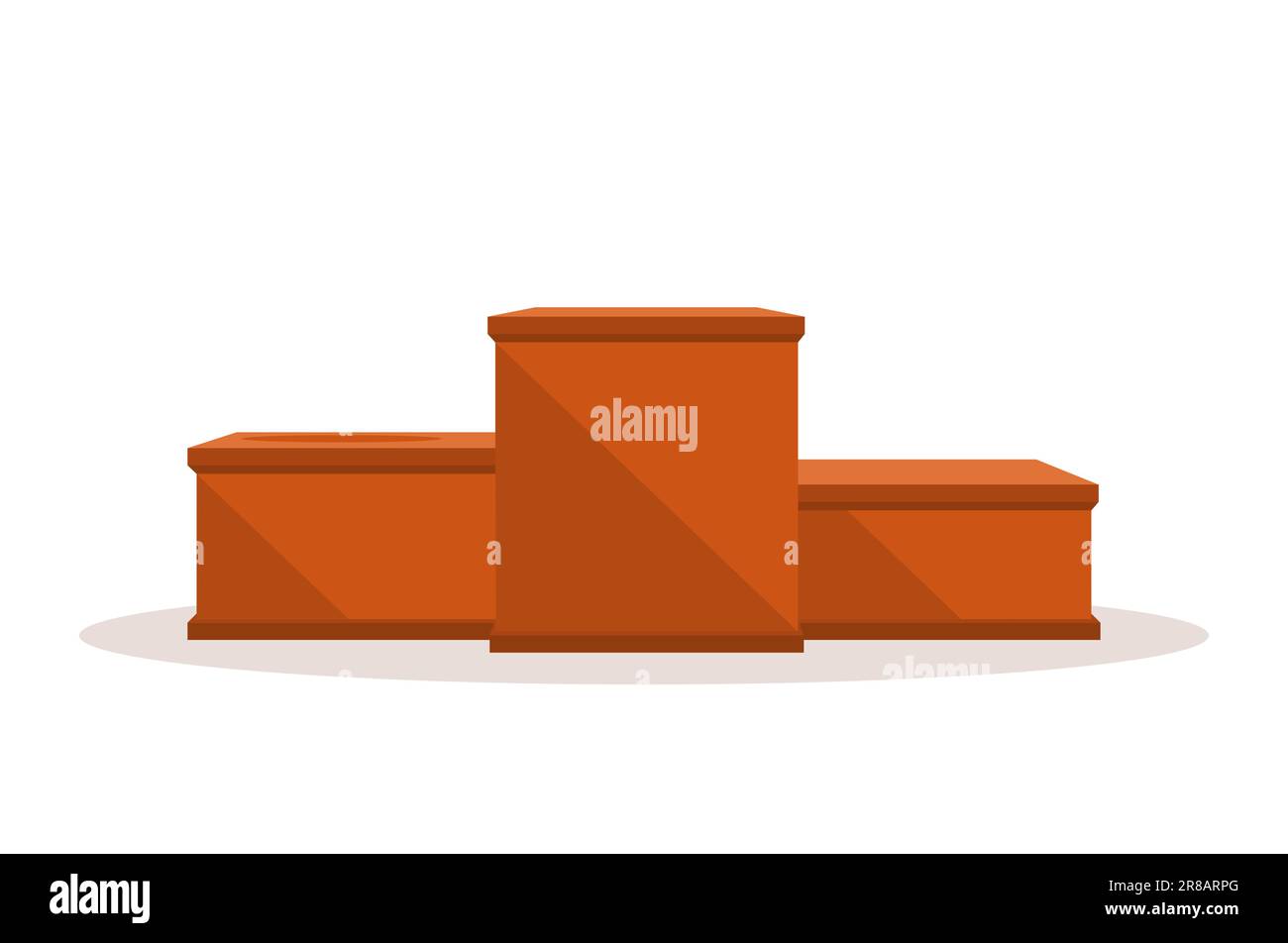 Award nomination platform isolated on white. Trophy award background ...