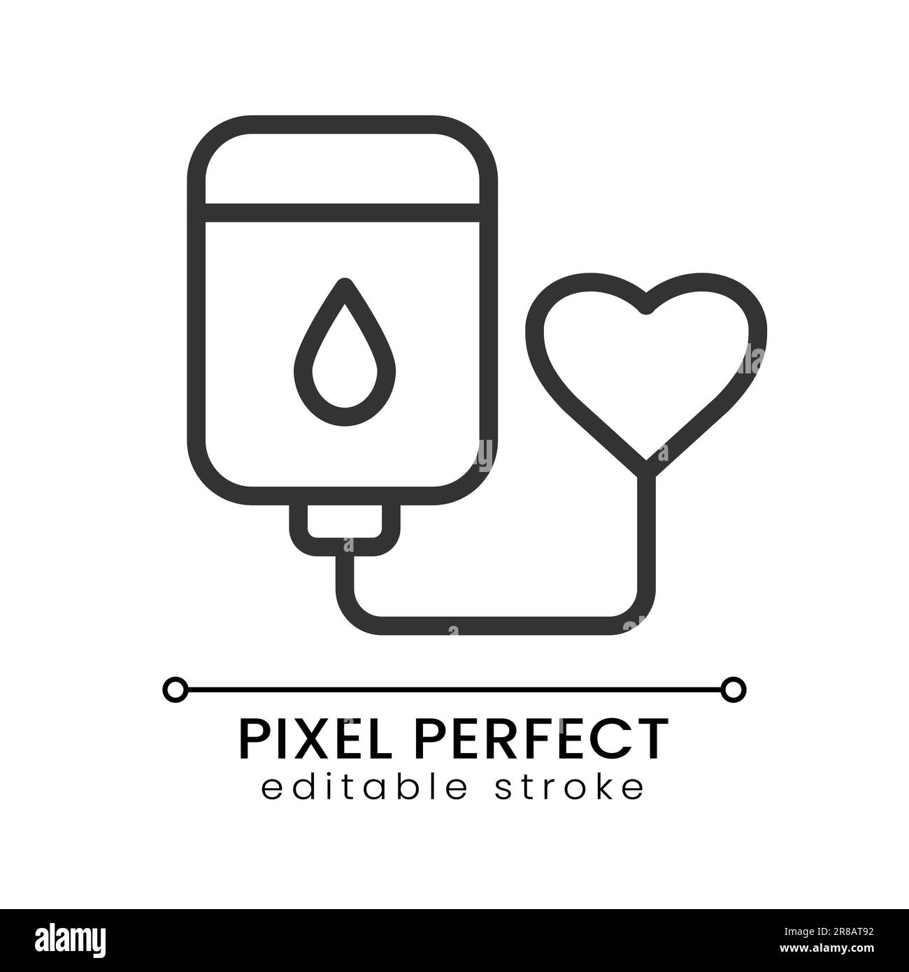 Blood donation pixel perfect linear icon Stock Vector Image & Art - Alamy