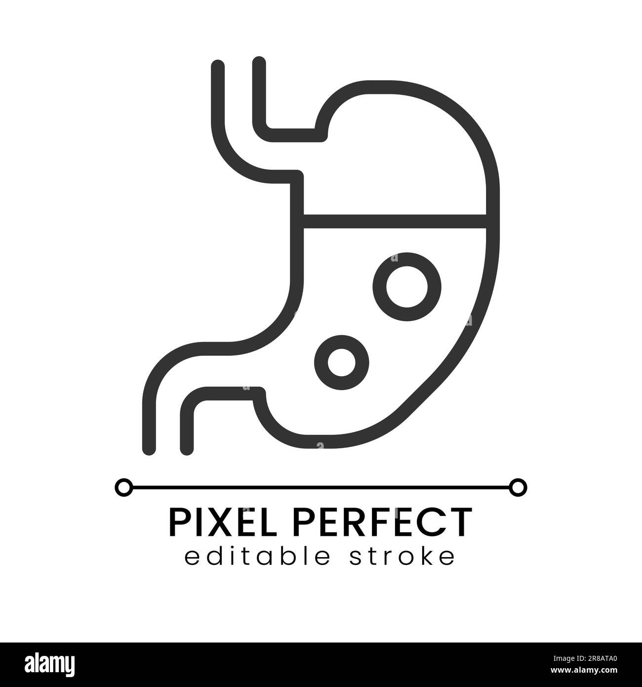 Stomach pixel perfect linear icon Stock Vector Image & Art - Alamy