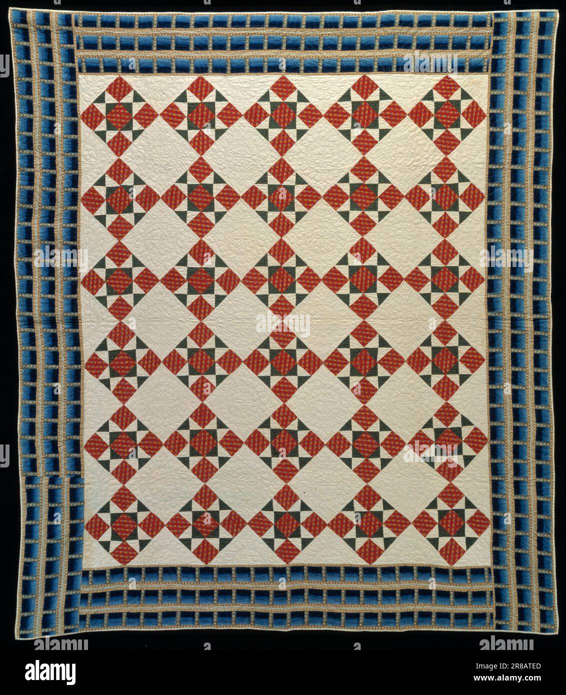 Pieced quilt (Ohio Star) ca. 1845 by Unidentified Stock Photo - Alamy