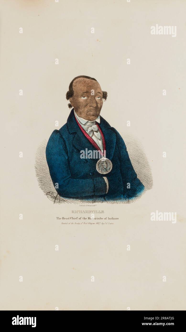 RICHARDVILLE; The Head Chief of the Miami Tribe of the Indians, from ...