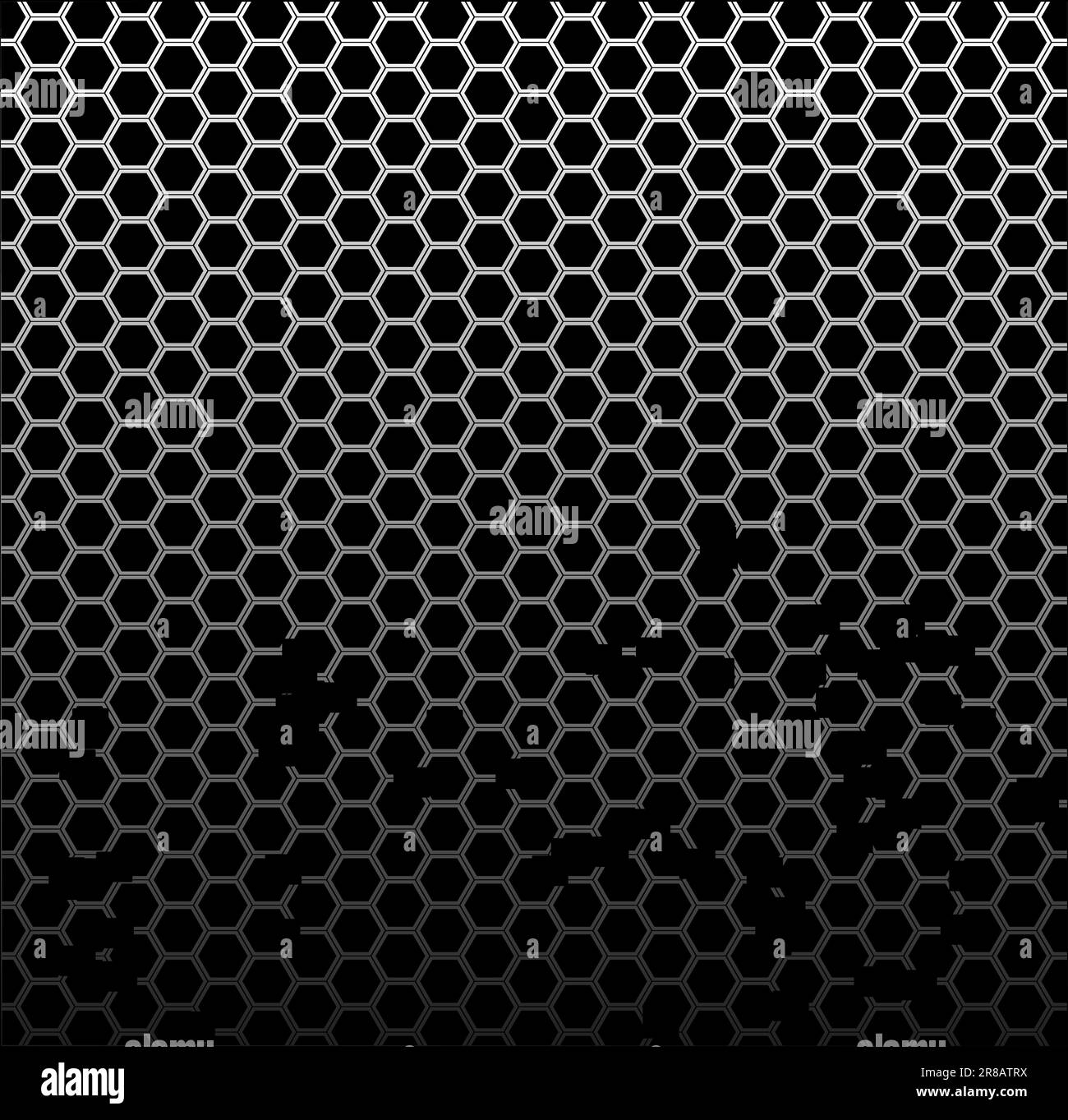 A honeycomb white line pattern with a faded effect Stock Photo - Alamy