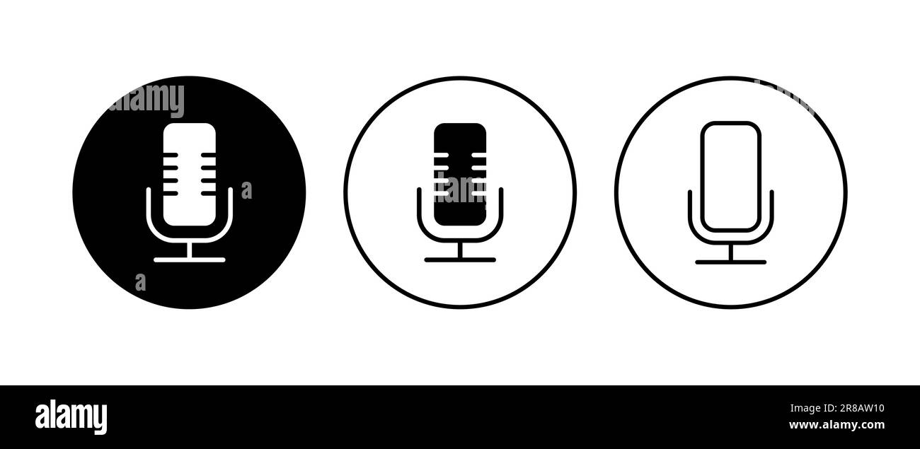 Microphone icon set. karaoke icon vector Stock Vector Image & Art - Alamy