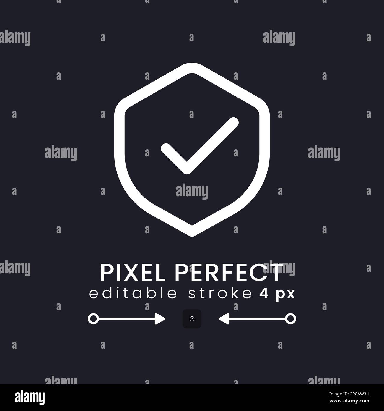 Antivirus white linear desktop icon on black Stock Vector Image & Art ...