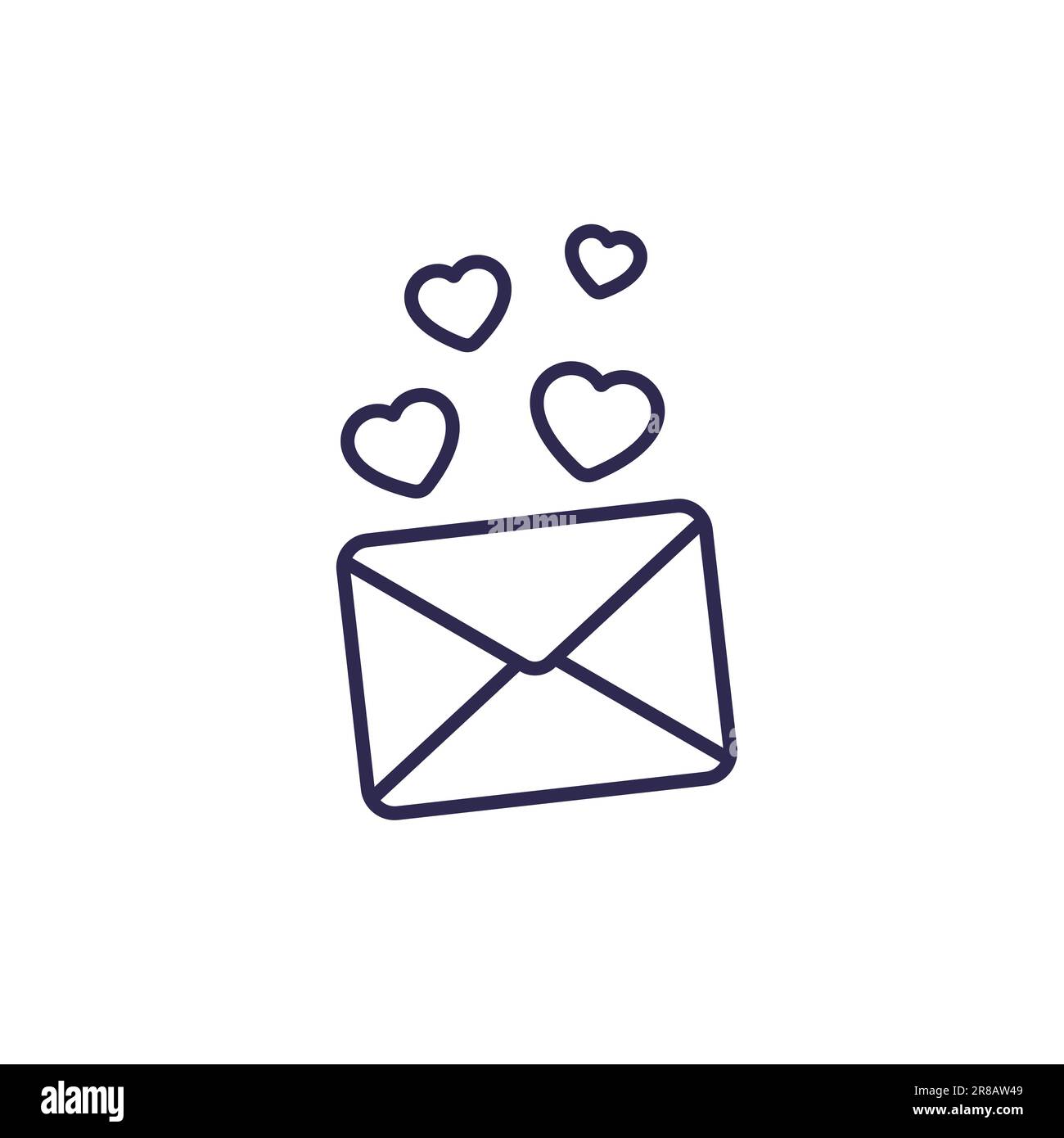 love letter, mail line icon Stock Vector Image & Art - Alamy