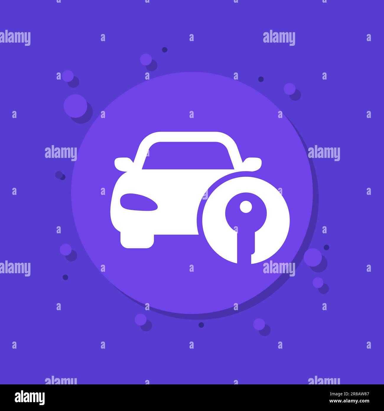 car access icon with a key, vector Stock Vector Image & Art - Alamy