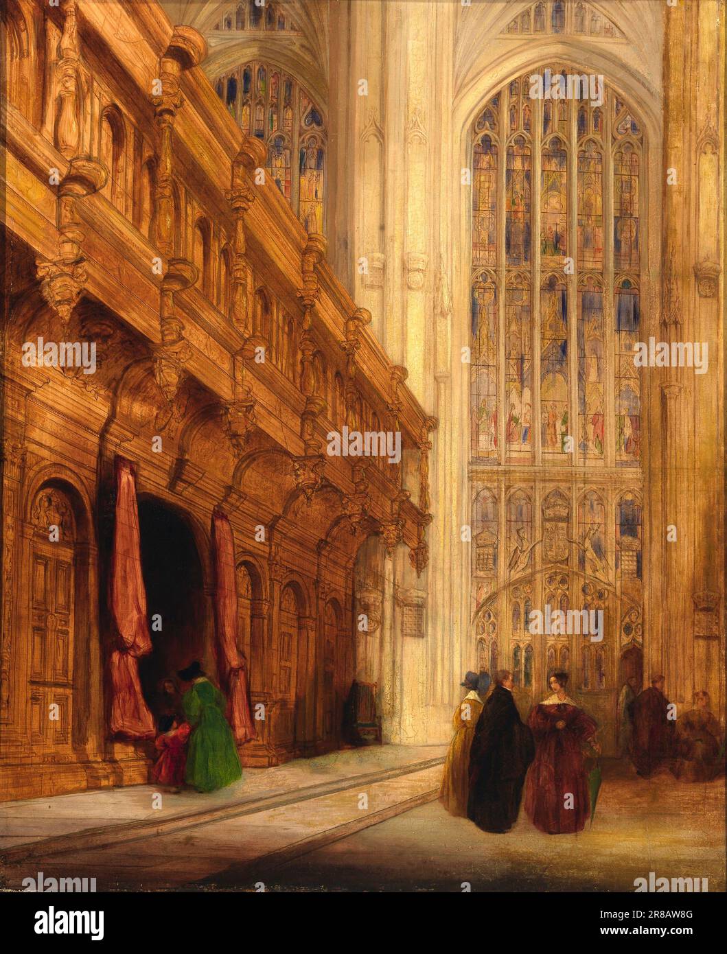 King's College Chapel--Cambridge 1837 by David Roberts, Scottish, born ...