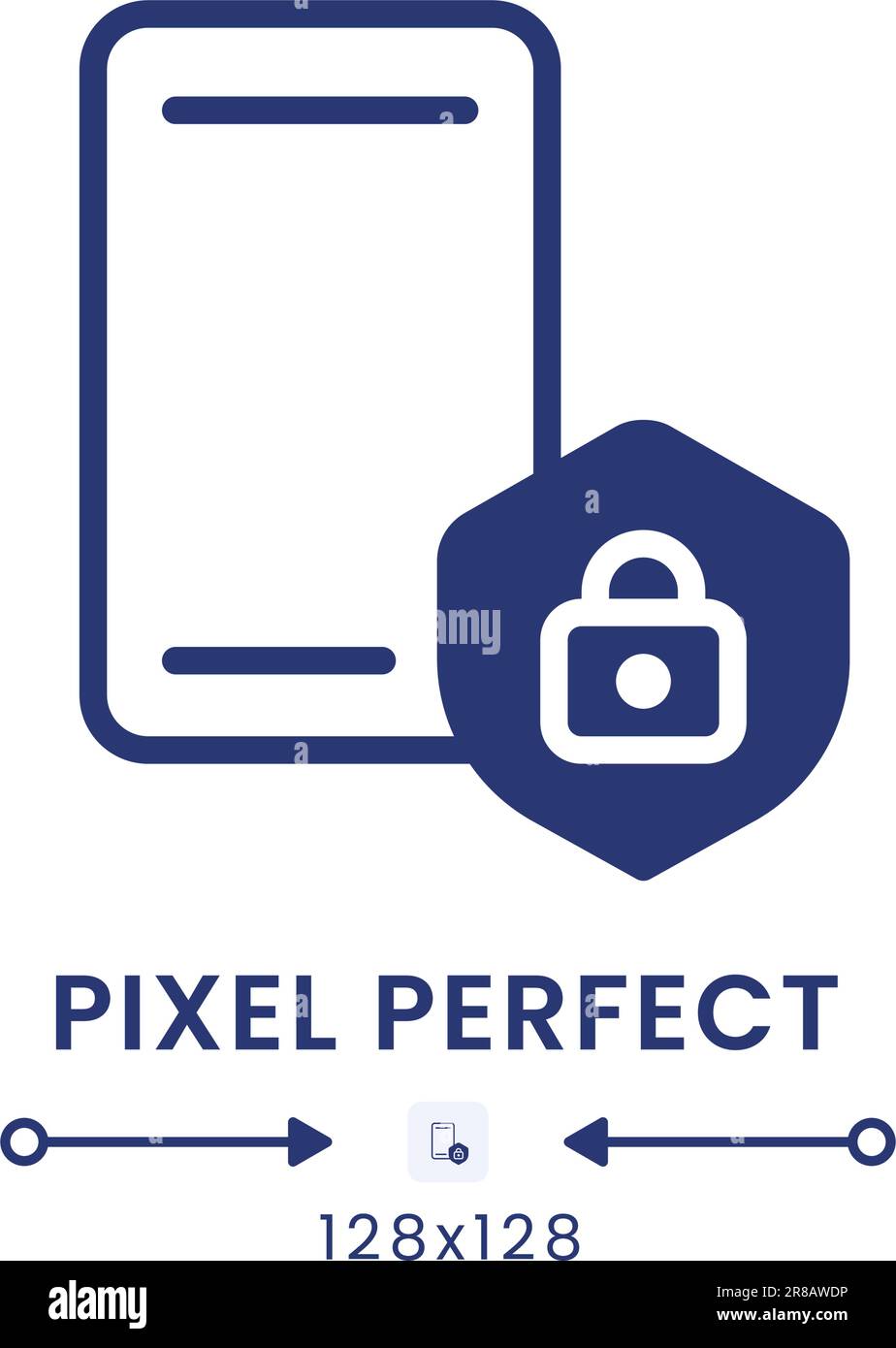 Mobile device security black solid desktop icon Stock Vector Image & Art - Alamy