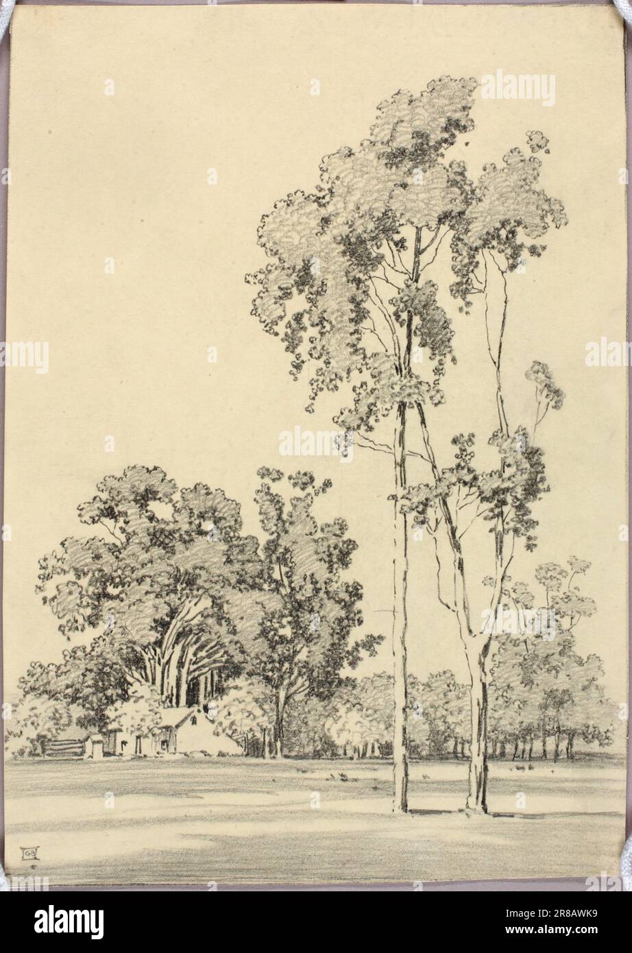 Untitled (transfer drawing for print) ca. 1920s by George Elbert Burr ...