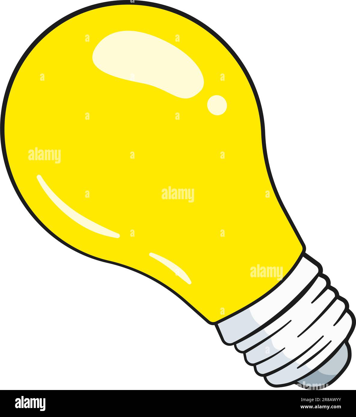 Light bulb. Cartoon. Vector illustration Stock Vector Image & Art - Alamy
