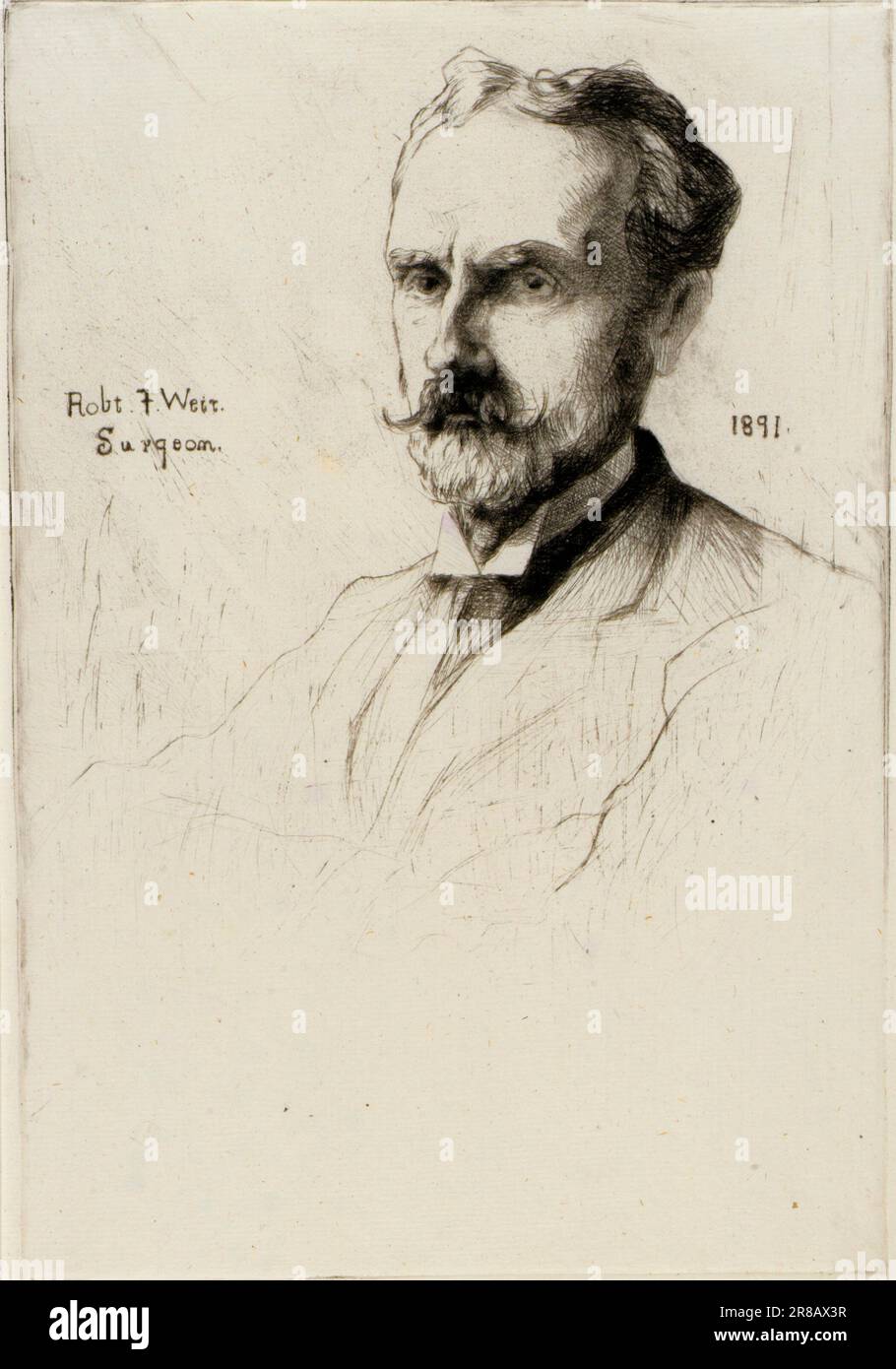 Portrait of Dr. Robert F. Weir 1891 by J. Alden Weir, born West Point ...