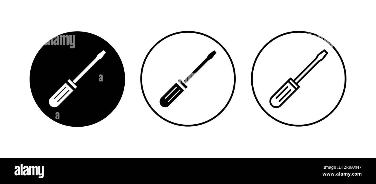 Screwdriver icon set. tools icon vector Stock Vector Image & Art - Alamy