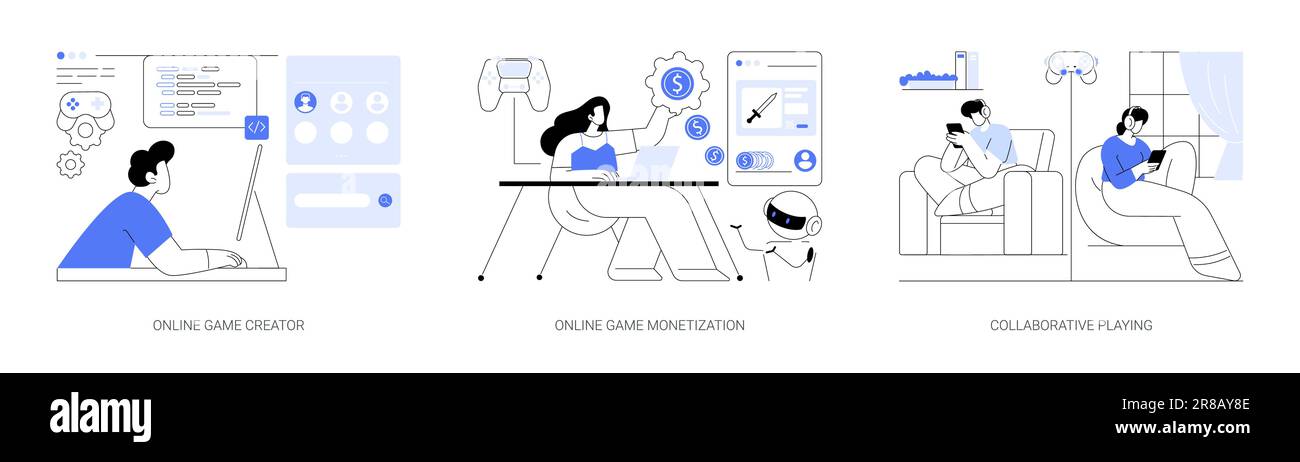 Game platform abstract concept vector illustrations Stock Vector Image ...