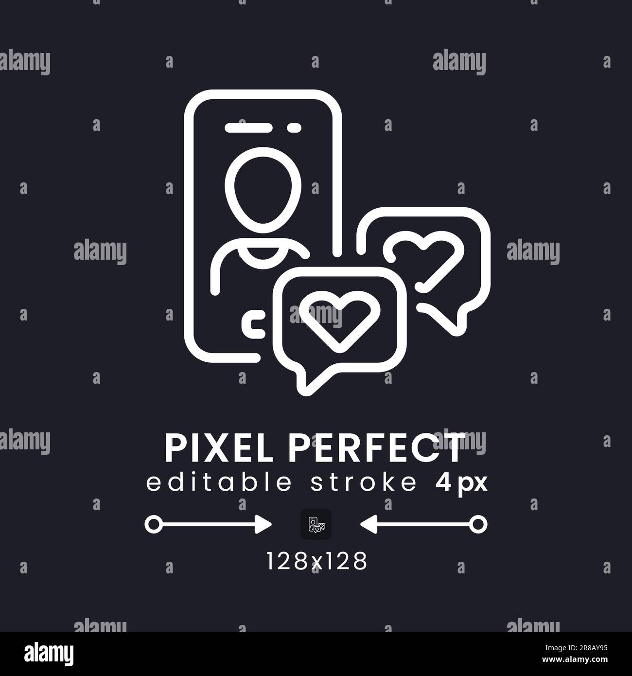 Dating service flat white Stock Vector Images - Alamy