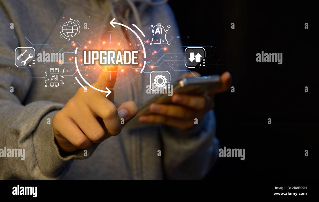 Update Application Software And Hardware Upgrade Technology Concept Ai