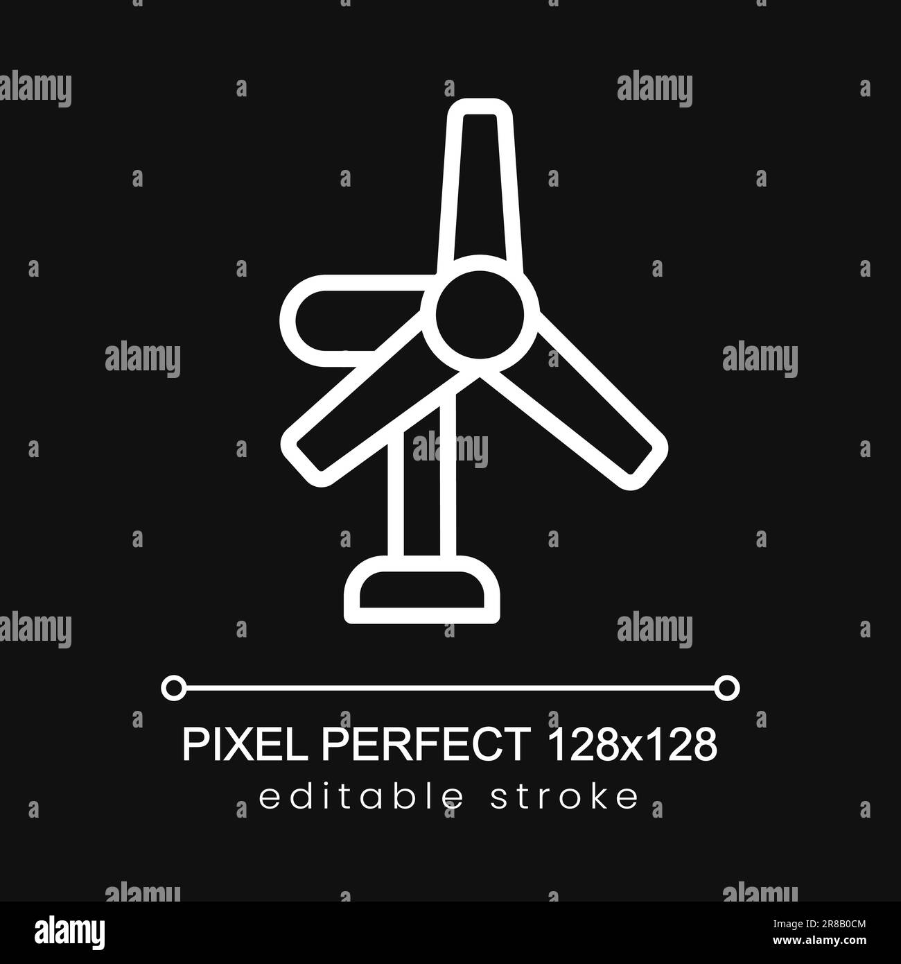 Windmill pixel perfect white linear icon for dark theme Stock Vector ... Windmill pixel perfect white linear icon for dark theme Stock Vector ...