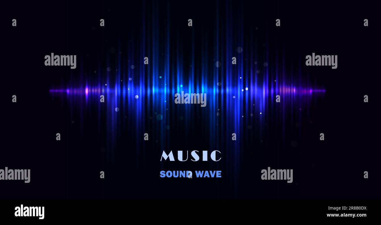 3d realistic vector icon. Music sound wave equalizer in blue color ...