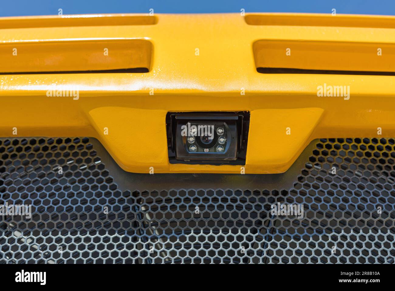 Reversing Camera Rear View at Construction Machine Vehicle Stock Photo ...