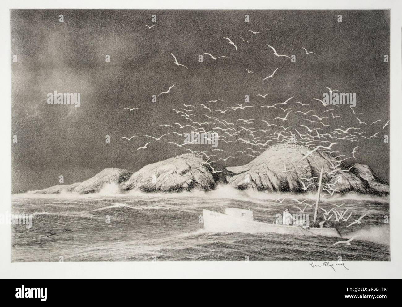 Shark Rock ca. 1941 by Kerr Eby, born Tokyo, Japan 1889-died Norwalk ...